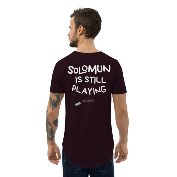 SOLOMUN is still playing - Men's Curved Hem T-Shirt – SPƎNGLISH (ñ)